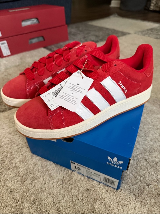 adidas | Shoes | Nwt Adidas Campus 0s Red White Gum Sneakers Mens Size ...